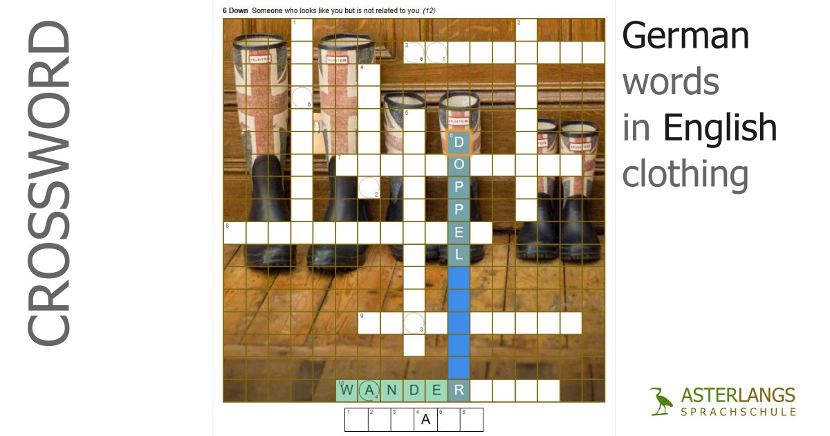Kreuzworträtsel: Deutsche Wörter in englischer Kleidung | ASTERLANGS ...